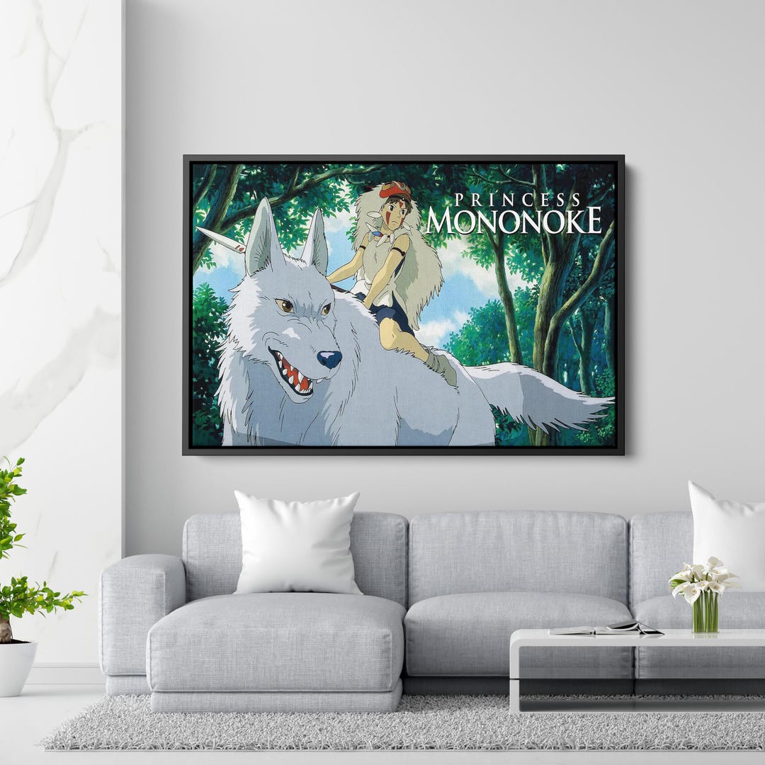 Princess Mononoke Canvas Poster, Studio Ghibli Canvas Print, Anime Wall ...