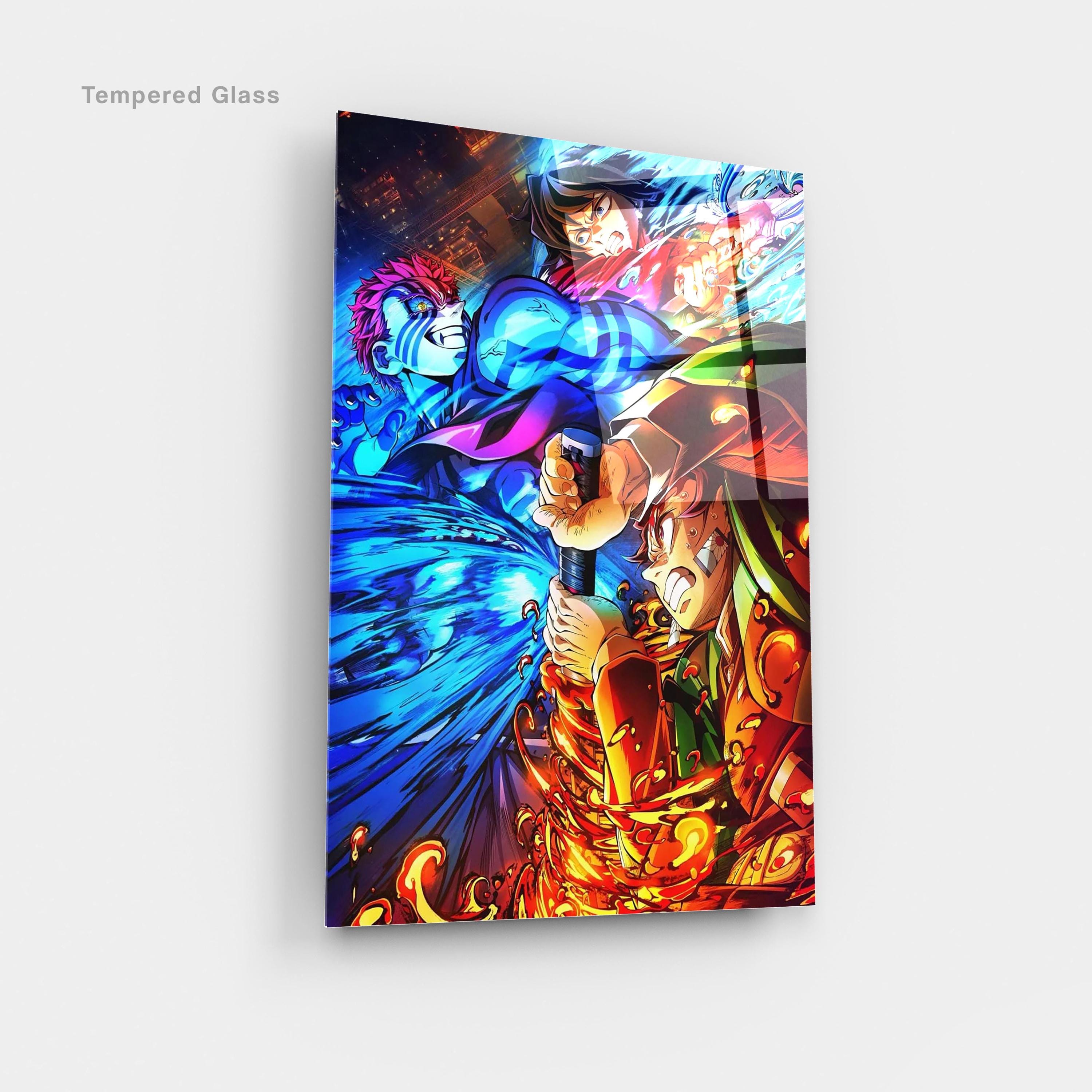 Demon Slayer Poster, Tanjiro Vs Akaza Canvas Print, Giyu Wall Art ...