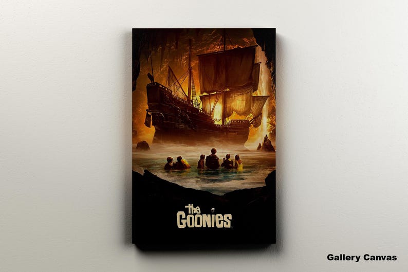 The Goonies Movie Poster: 80s Retro Film Canvas Art - Etsy