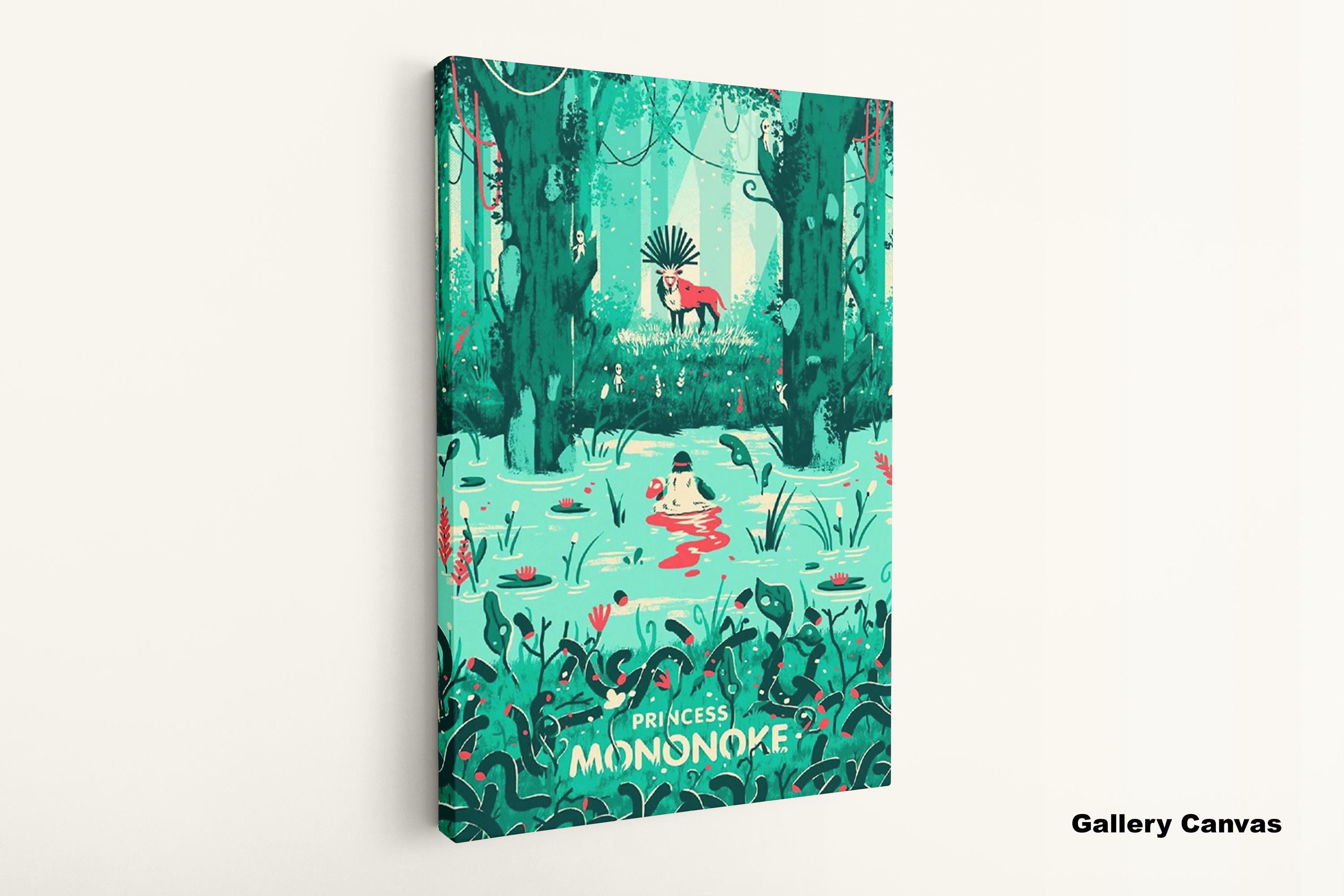 Princess Mononoke Poster, Studio Ghibli Canvas Print, Japanese Anime ...