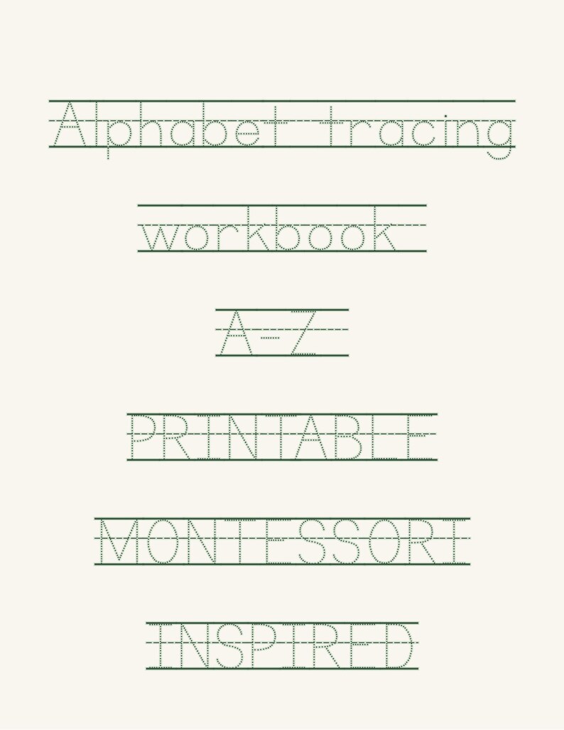 Alphabet Tracing Workbook A–Z | Printable Preschool Worksheet PDF ...