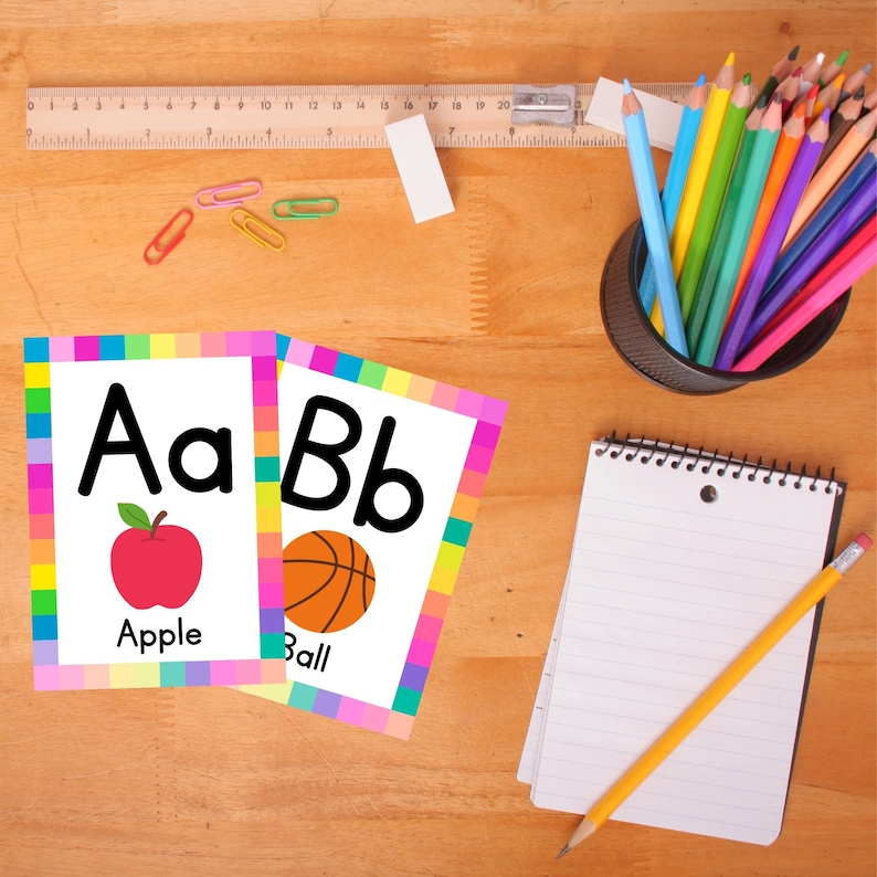Alphabet Flash Cards for Kids | A–Z Cards With Images and Words ...