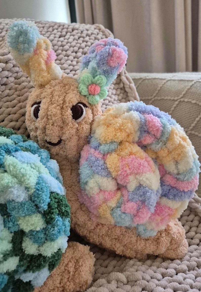 Chunky Knit Snail Plush Pattern/snuggleshell Intermediate (PDF Pattern ...