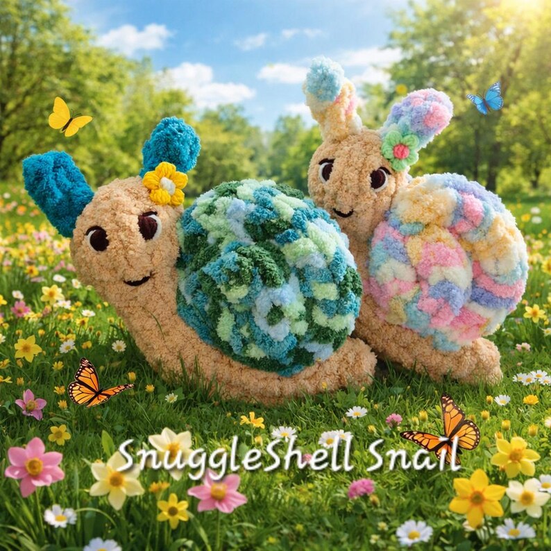 Chunky Knit Snail Plush Pattern/snuggleshell Intermediate (PDF Pattern ...