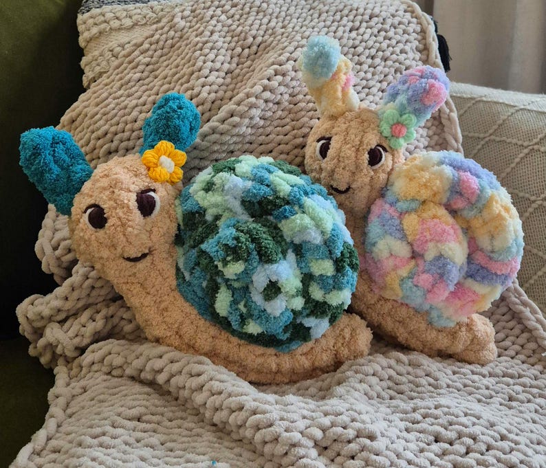 Chunky Knit Snail Plush Pattern/snuggleshell Intermediate (PDF Pattern ...