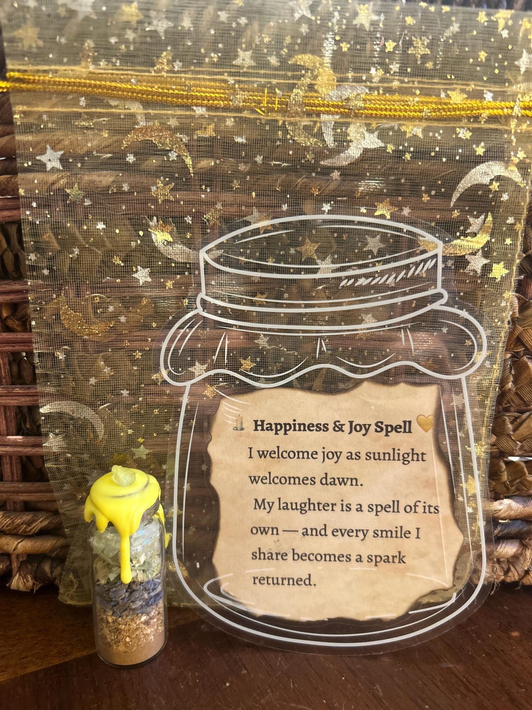 Happiness & Joy Spell Jar + Bookmark Set — Positivity • Peace ...