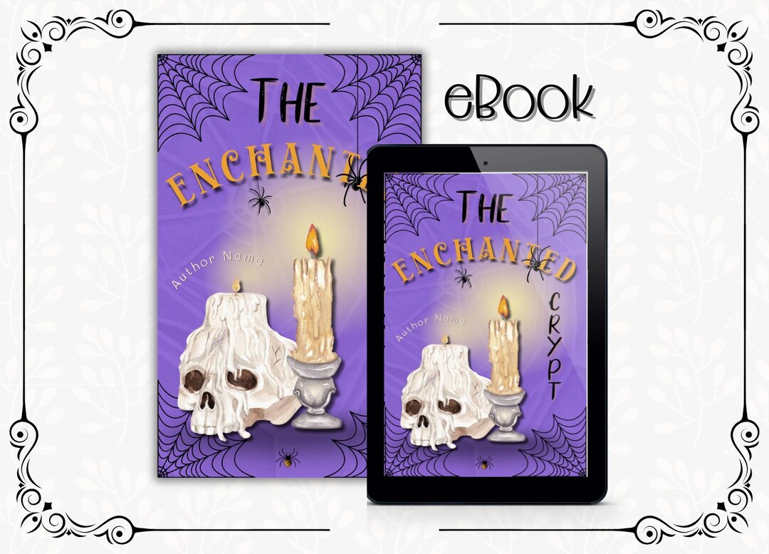 Premade Digital Book Cover for Kids, Whimsical Soft Horror Cover Design ...