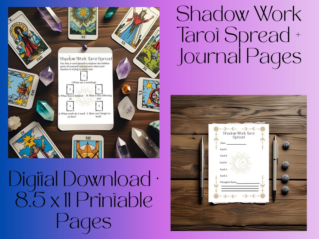 Shadow Work Tarot Spread and Journal Page - Etsy