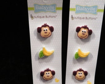 Monkey Buttons | Etsy