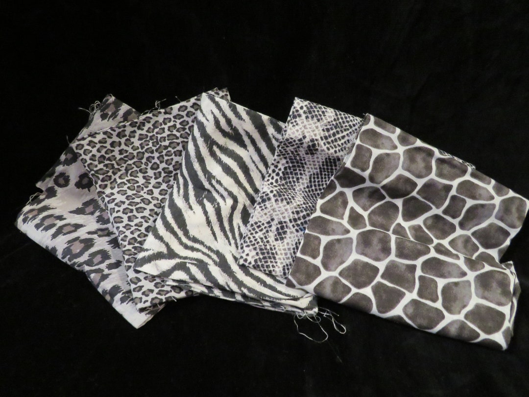 5 Piece Fat Quarter Animal Print 100 % Cotton Bundle - Etsy
