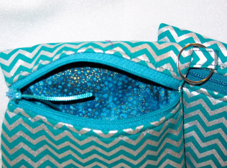 Chevron Silver Metallic Coin Purse - Etsy