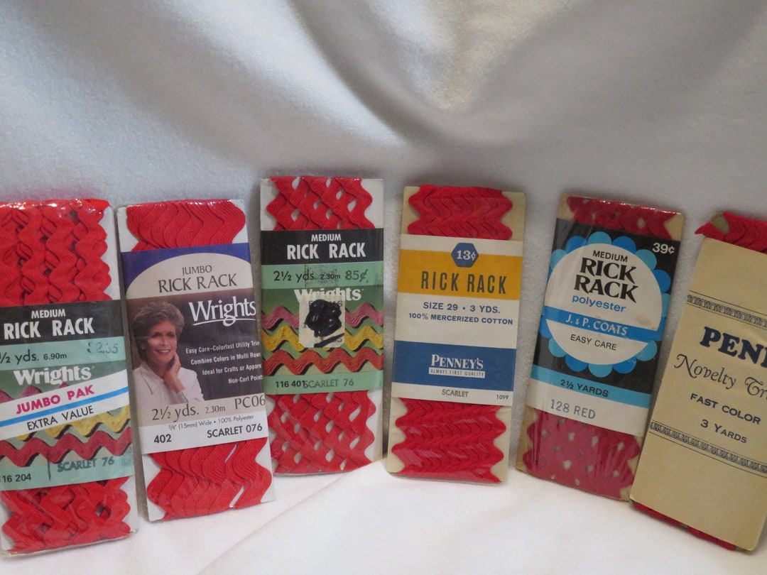 Rick Rack Lot of 16 Red Packages / Vintage / Baby / Doll Clothing ...