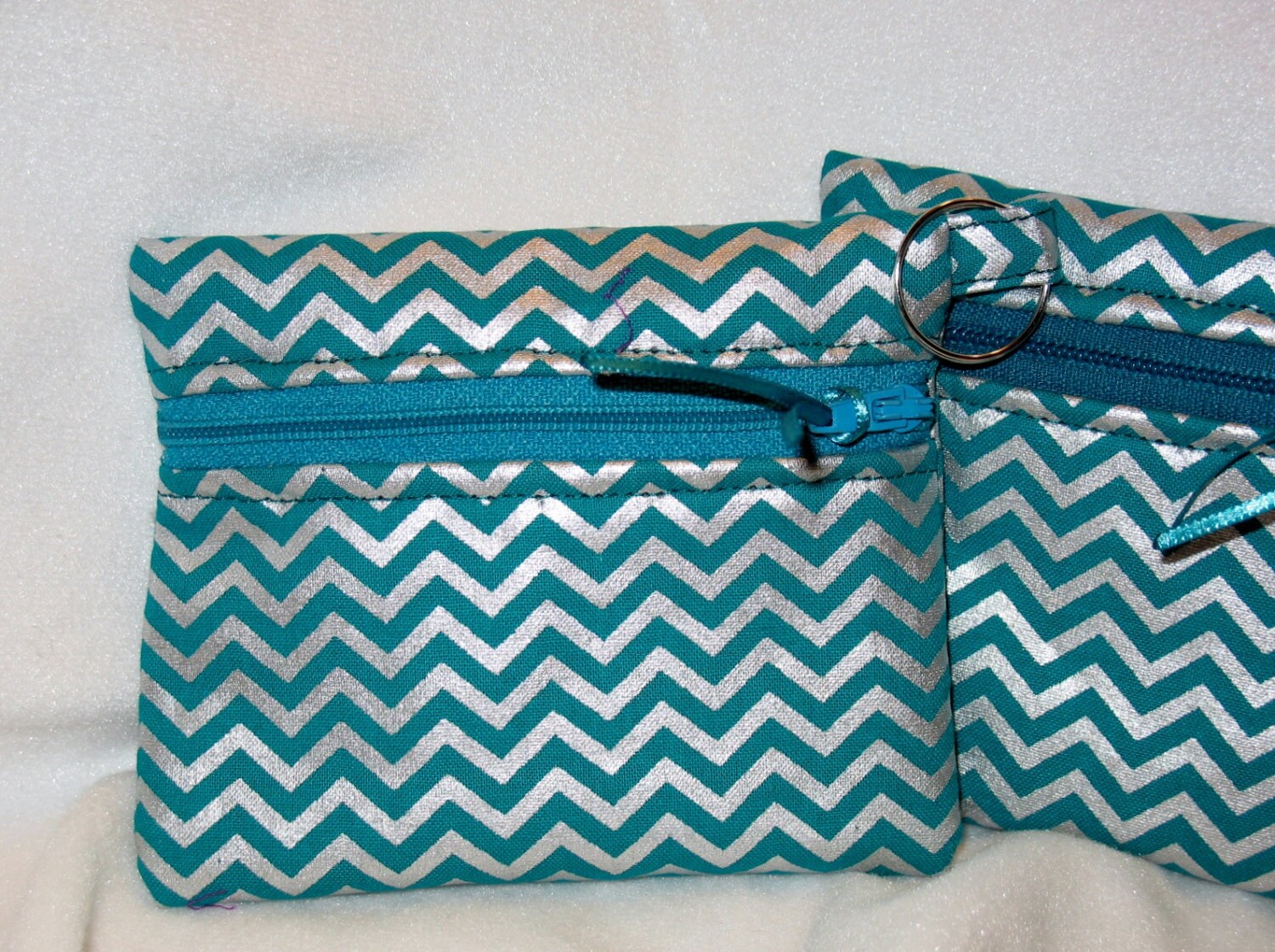 Chevron Silver Metallic Coin Purse - Etsy