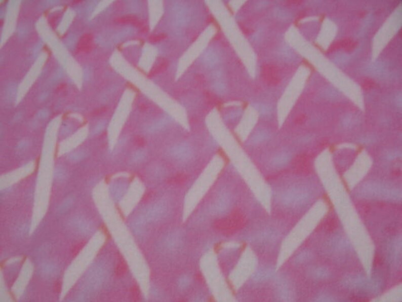Pink Ribbon / Breast Cancer Fleece Sold by the Yard - Etsy