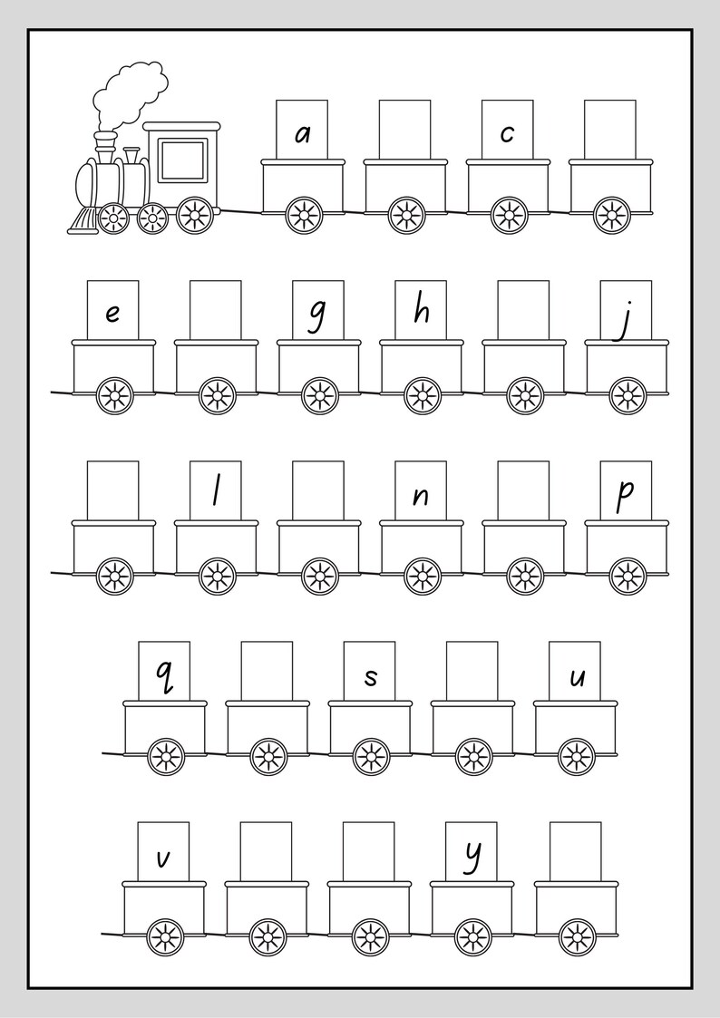 Printable English Alphabet Worksheets Kindergarten || AZ Letter ...