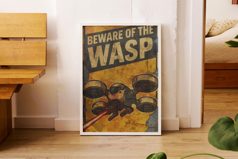 ARC Raiders Wasp Poster, Sci-fi Drone Wall Art , Gamer Room Decor ...