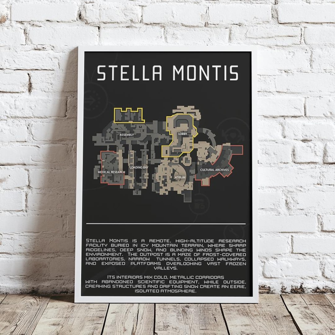 Arc Raiders Stella Montis Map Blueprint, Gamer Room Print - Etsy Canada