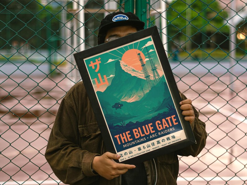The Blue Gate Poster ARC Raiders, Japanese Style Gaming Print - Etsy