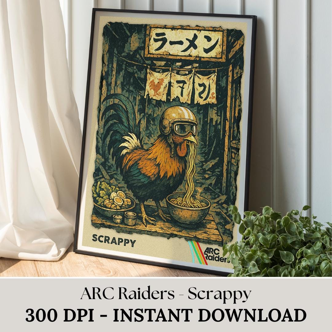 ARC Raiders Scrappy Poster, Gamer Room Wall Art, Gifts for Gamers ...