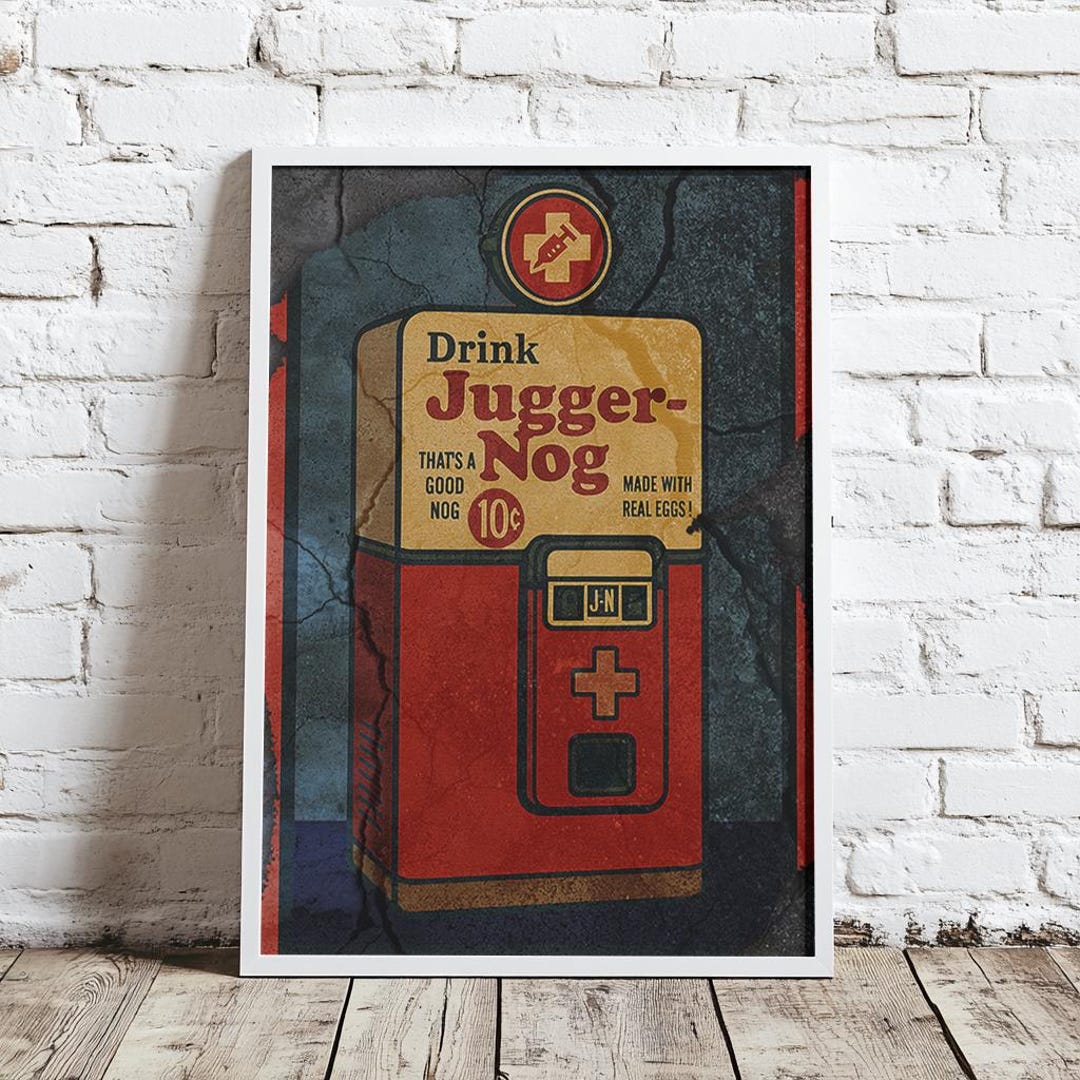 Jugger-nog Poster, Call of Duty Zombies, Vintage Game Room Art, Gifts ...