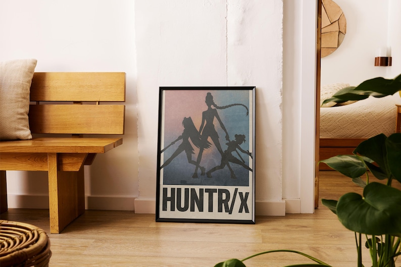 Huntr/x Kpop Demon Hunter Art Print, Cyberpunk Girl Group, Vintage ...