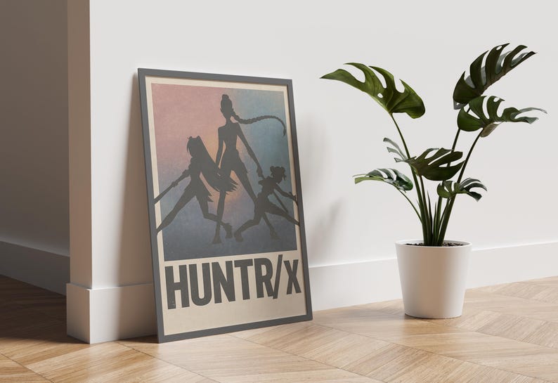 Huntr/x Kpop Demon Hunter Art Print, Cyberpunk Girl Group, Vintage ...