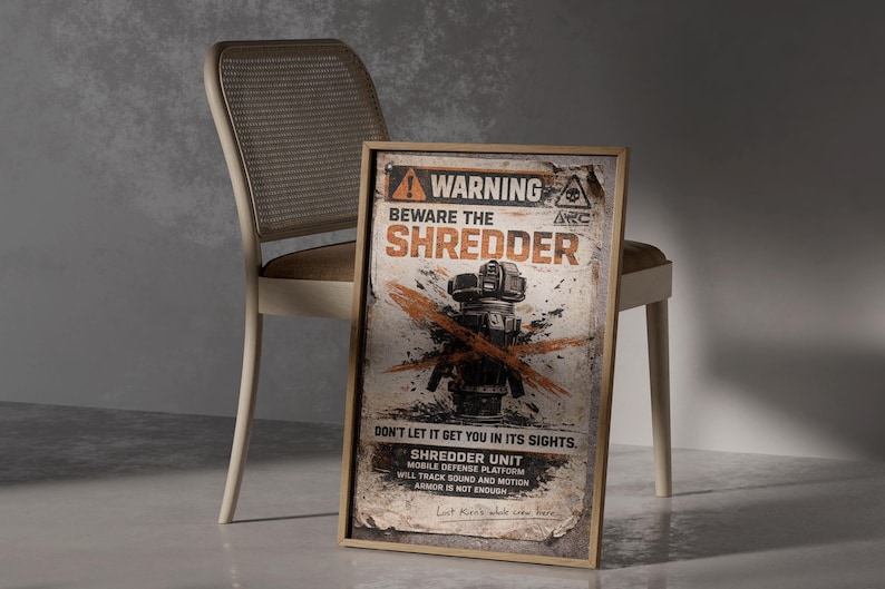 ARC Raiders Shredder Poster, Gamer Room Wall Art, Gifts for Gamers ...