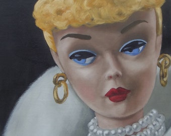 Barbie painting | Etsy
