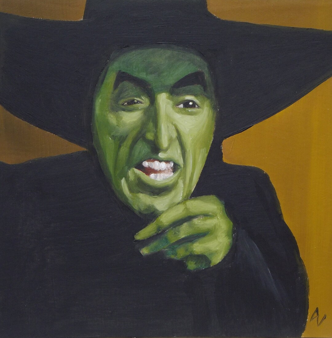 Wizard of Oz Wicked Witch of the West 8x8" Print of Original Oil ...