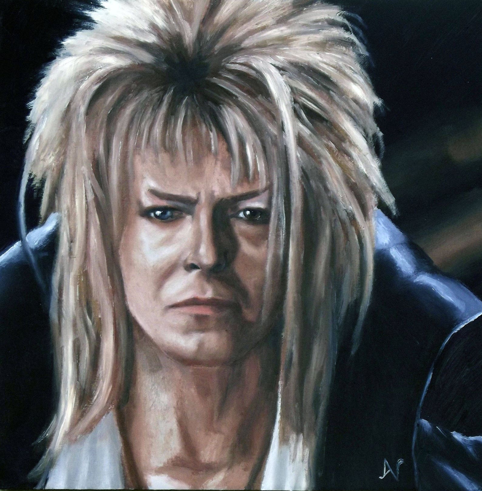Jareth David Bowie Goblin King Labyrinth 8x8" Print of Original Oil ...