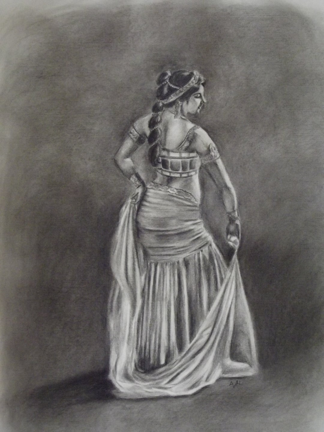 Tamar Print of Original Charcoal Drawing - Etsy