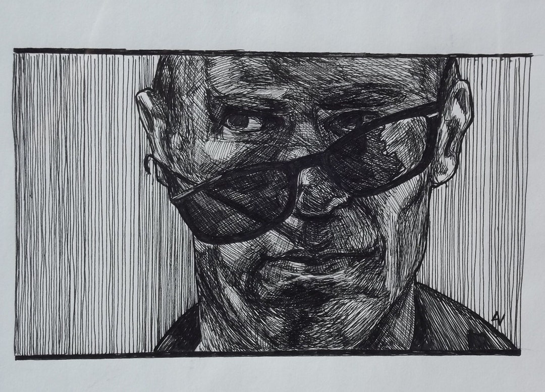 Terminator Pen and Ink Drawing - Etsy