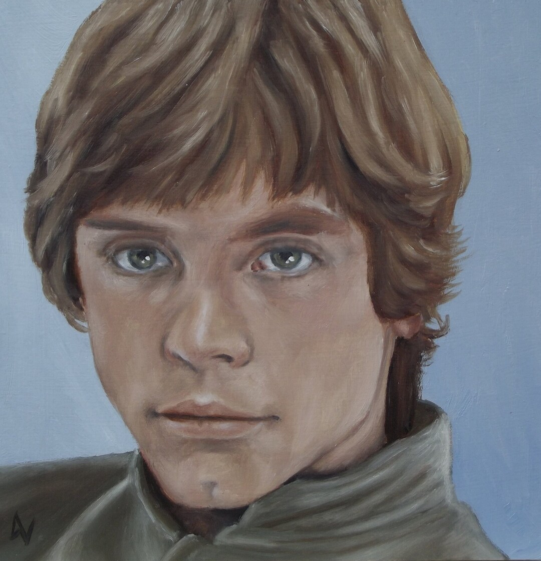 Luke Skywalker Mark Hamill 8x8" Print of Original Oil Painting - Etsy
