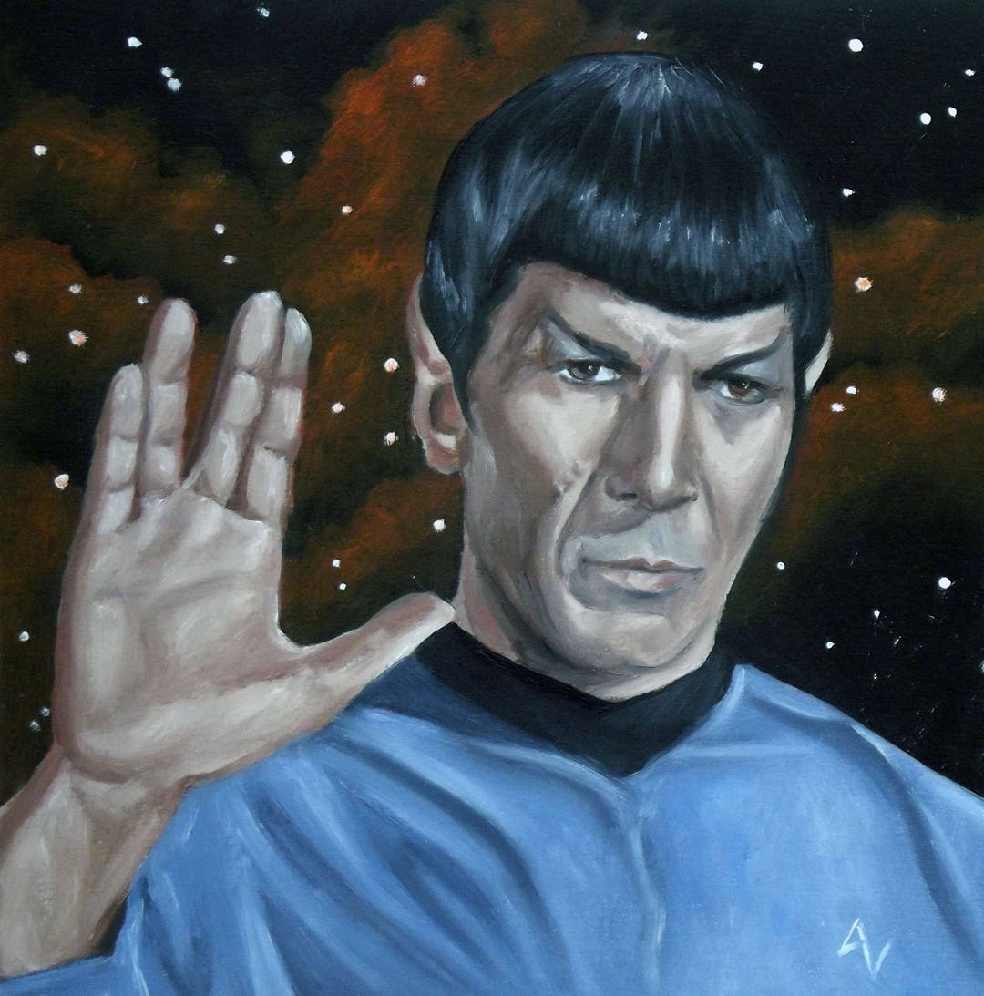 Spock 8x8" Print of Original Oil Painting Live Long and Prosper - Etsy