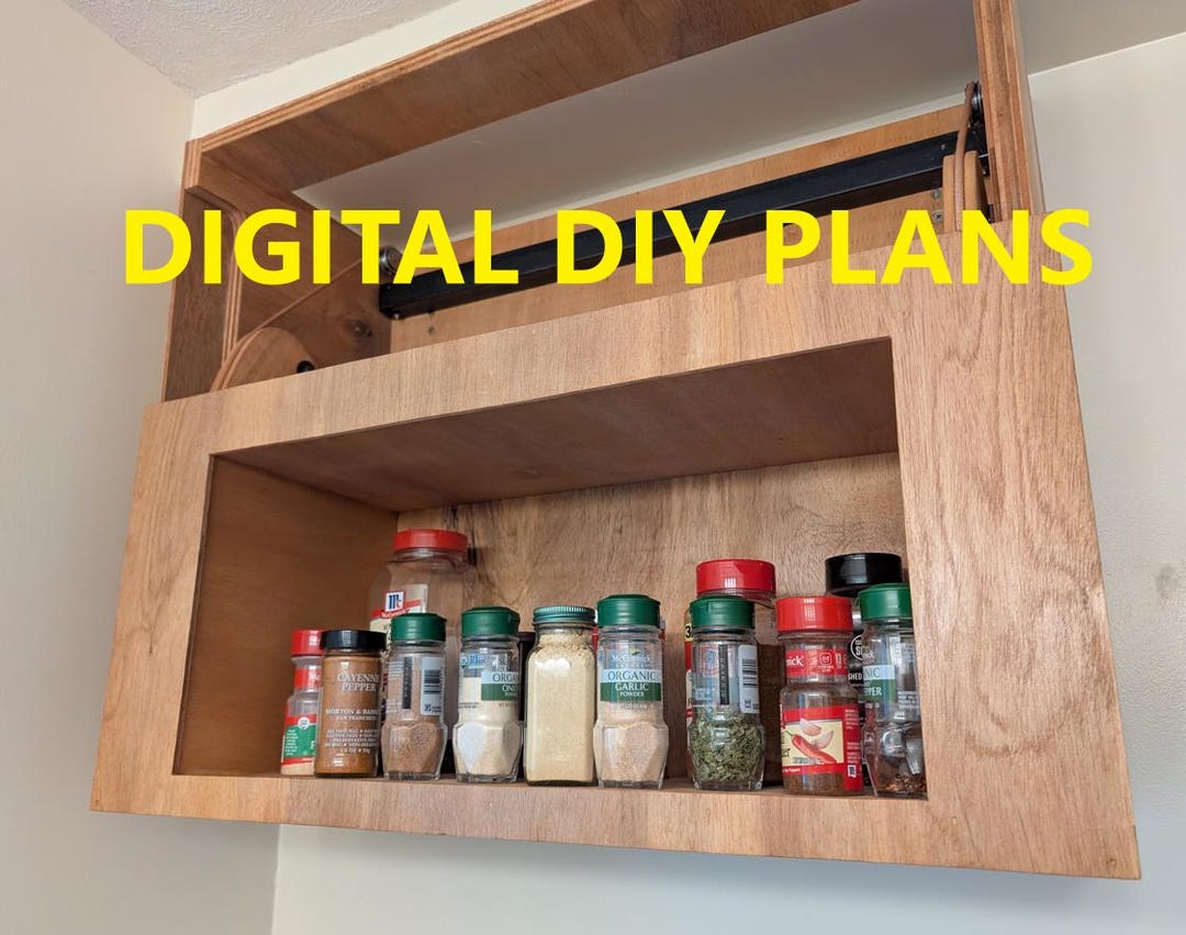 DIY Pull-down Shelf Plans: Space-saving Cabinet Design (digital ...