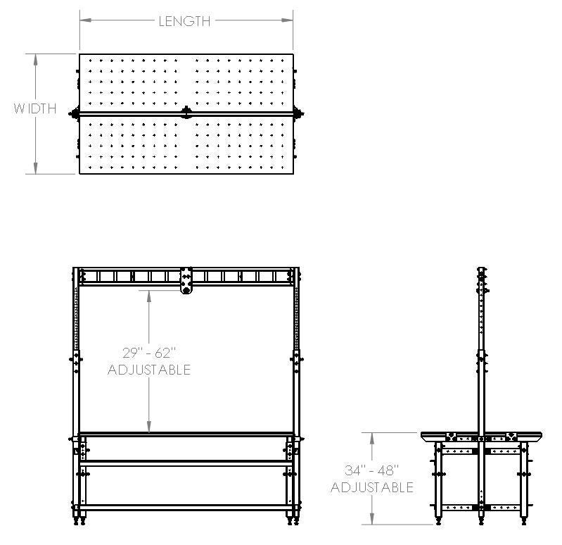 Weld Table, Adjustable Height, Overhead Hoist – Digital Plans and ...