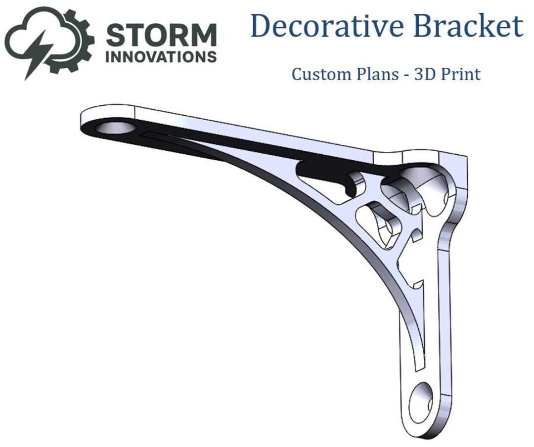 Decorative Shelf Bracket, 3D Printable – Digital Plans and Fabrication Files – Custom ...