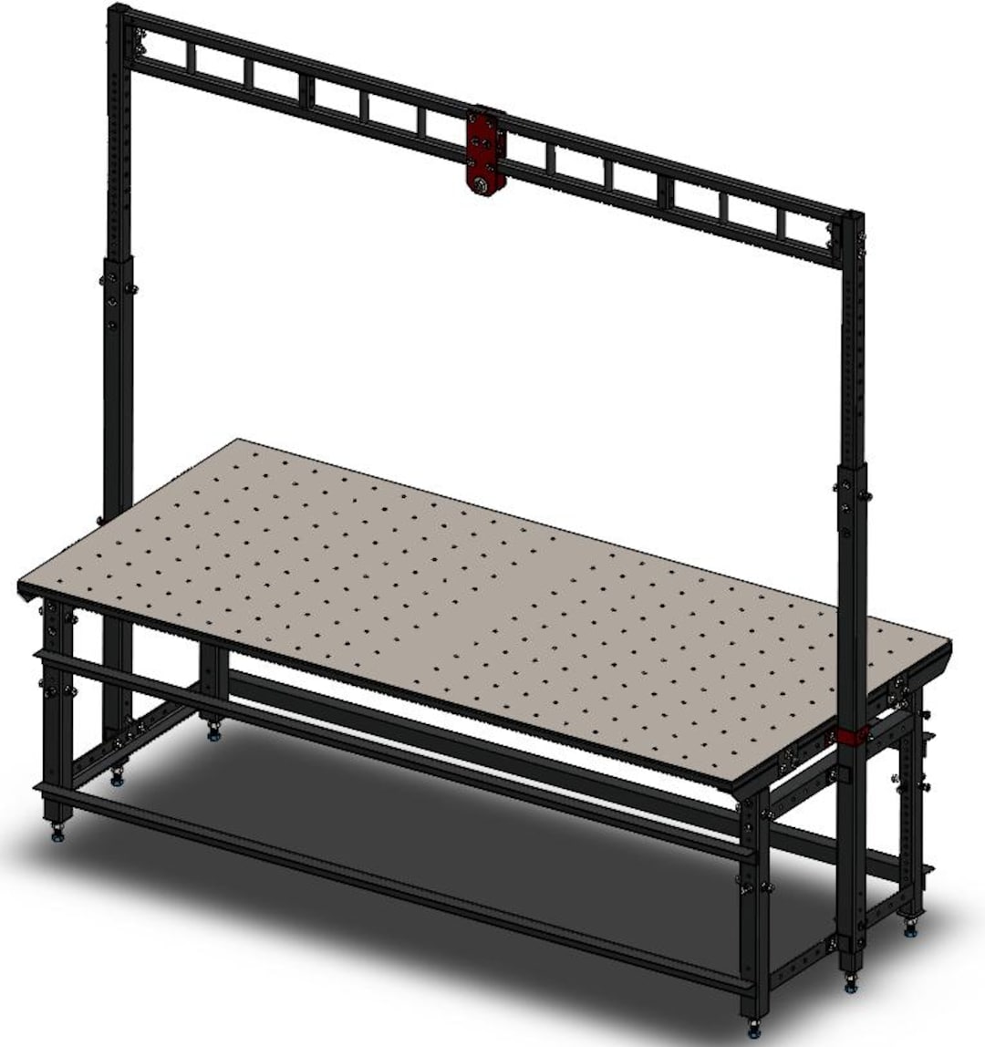 Weld Table, Adjustable Height, Overhead Hoist – Digital Plans and ...