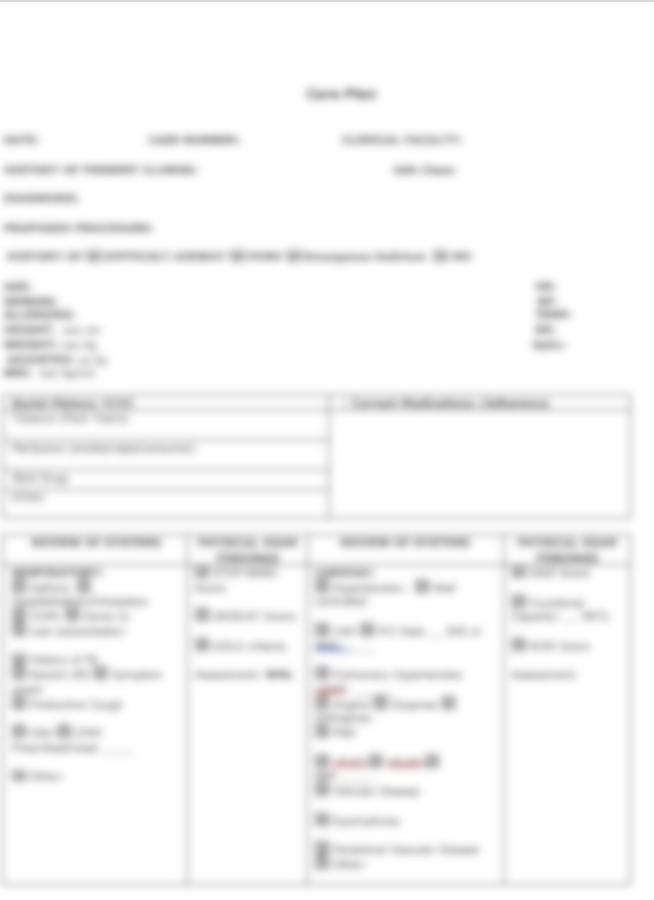 Adult Anesthesia Careplan / Preop Template - Etsy