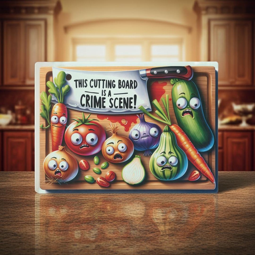 Funny Crime Scene Cutting Board - Etsy