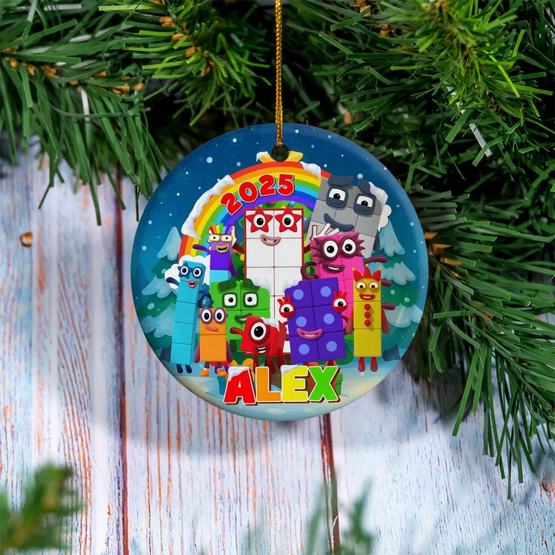 Numberblocks Christmas Ceramic Ornament, Number Blocks Characters ...