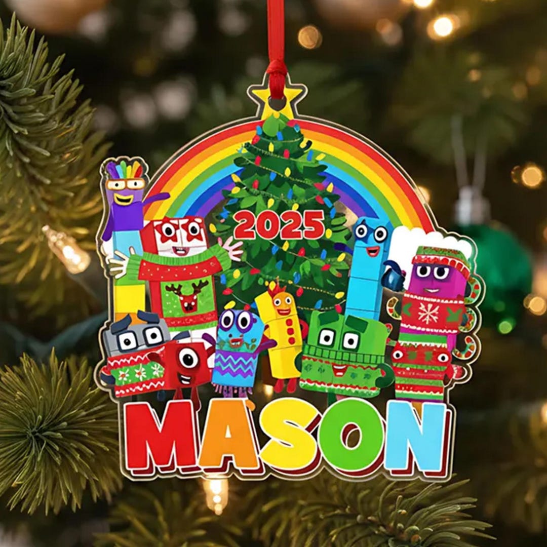 Custom Name Numberblocks Ornament Christmas 2025 Decor, Personalized ...