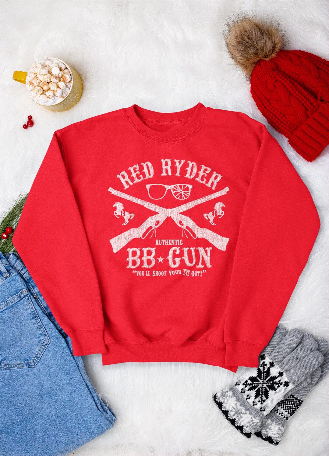 Stock Red Ryder BB Gun - Shoot Your Eye Out Sweatshirt : Funny ...