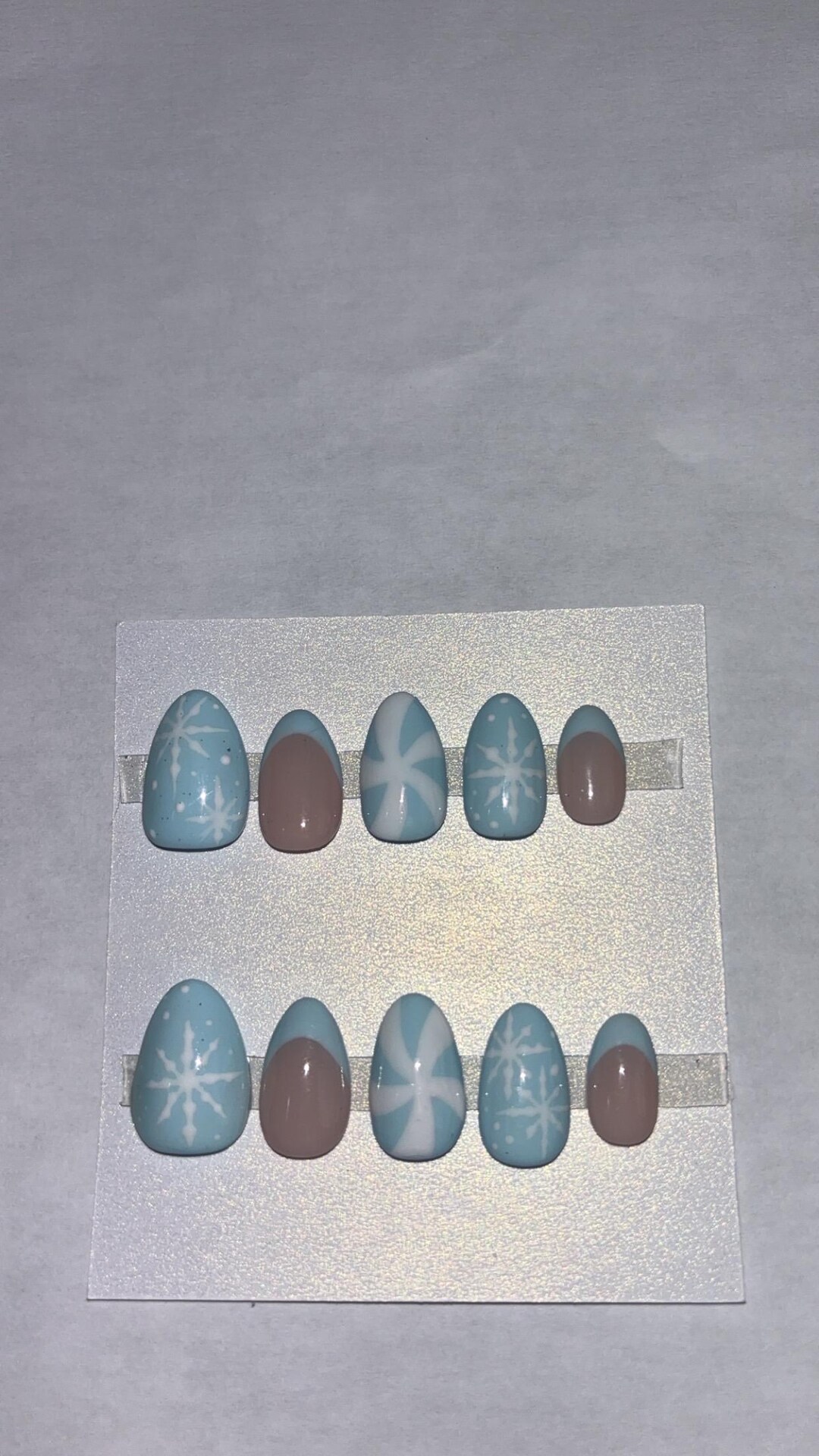 Hand Made Winter Press on Nails - Etsy