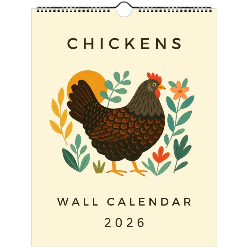 Chicken Calendar 2026 - Etsy