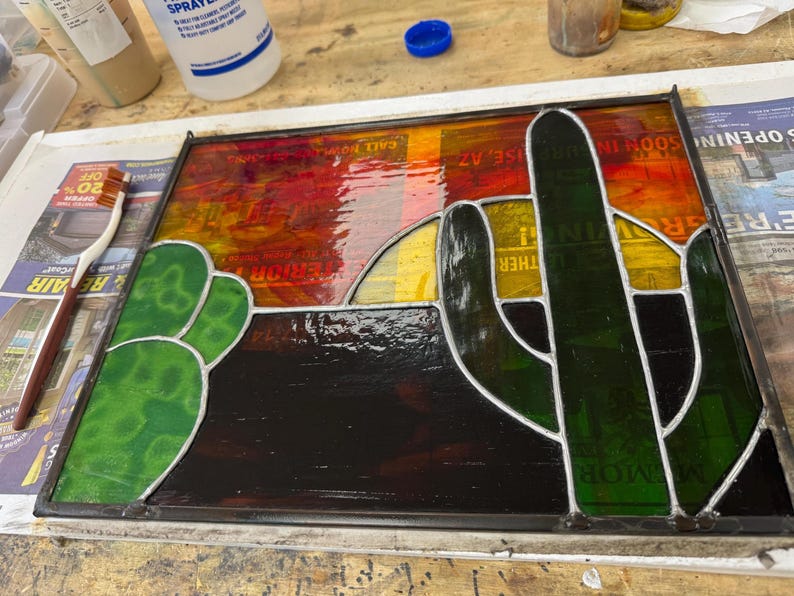 Stained Glass Arizona Sunset - Etsy