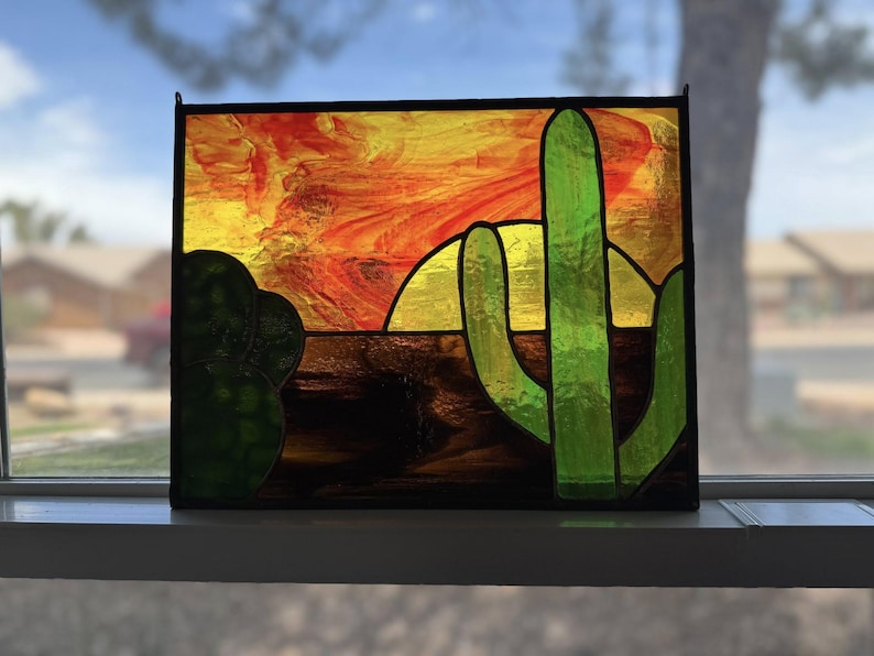 Stained Glass Arizona Sunset - Etsy