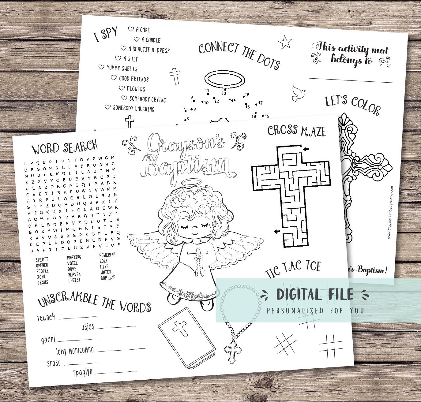 Baptism Candle Coloring Page