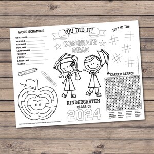 2024 Graduation Activity Pages, Kindergarten Preschool Graduation ...