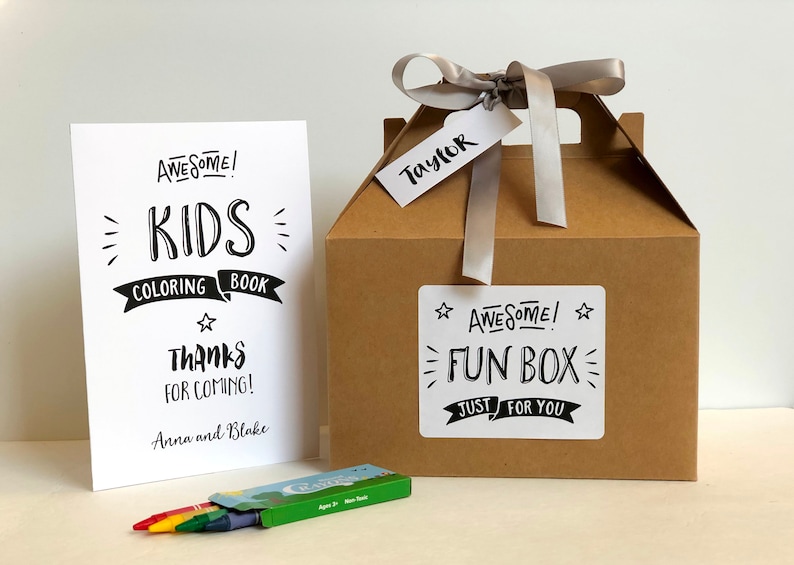 Personalized Children Wedding Activity Box / Wedding Reception - Etsy